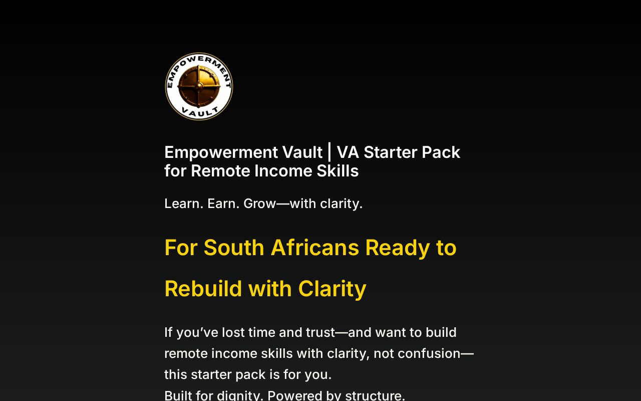 Empowerment Vault | VA Starter Pack Course